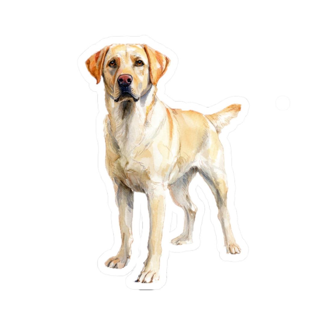 Yellow Lab Sticker, Adorable Labrador Decal for Laptops, Water Bottles ...