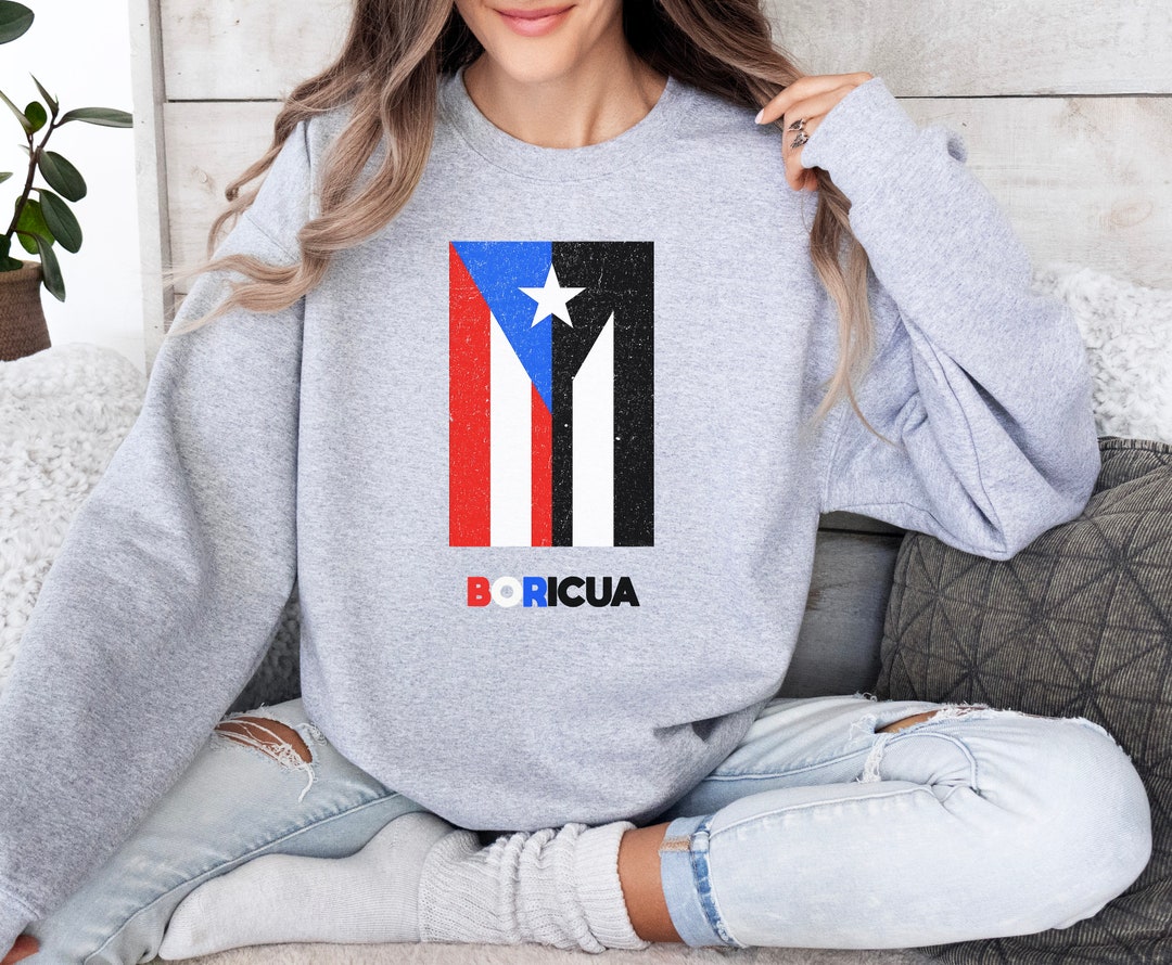 Puerto Rico Sweater, Boricua Crewneck Sweat Shirt, PR Gift ...