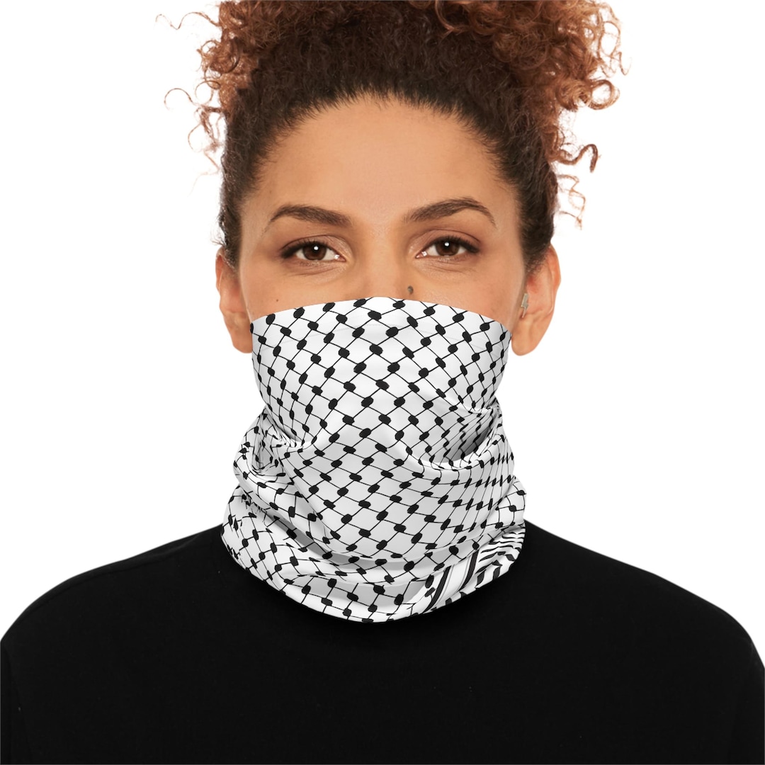 Palestinian Keffiyeh Pattern Neck Gaiter, Kufiya Face Cover, Solidarity ...