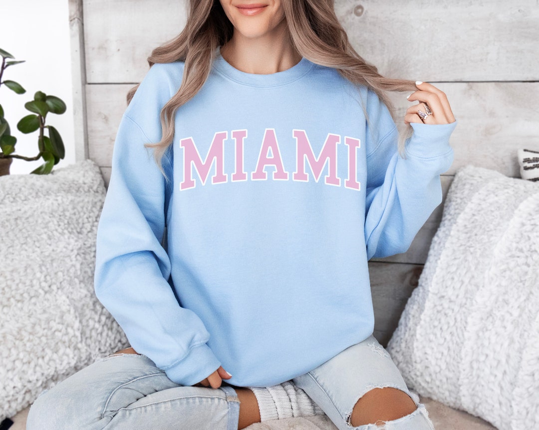 Miami Sweatshirt, Cute Shirt, Fem FL Crewneck, Tropical Island Apparel ...