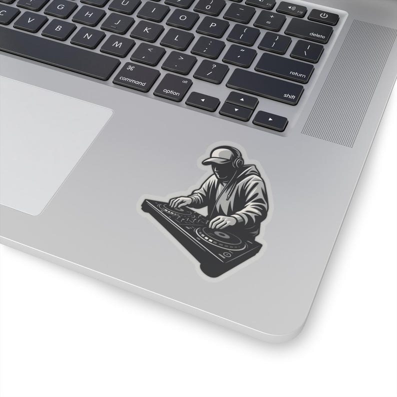DJ Mixing Sticker, Turntables EDM Music Decal, Musician Art Vinyl for ...