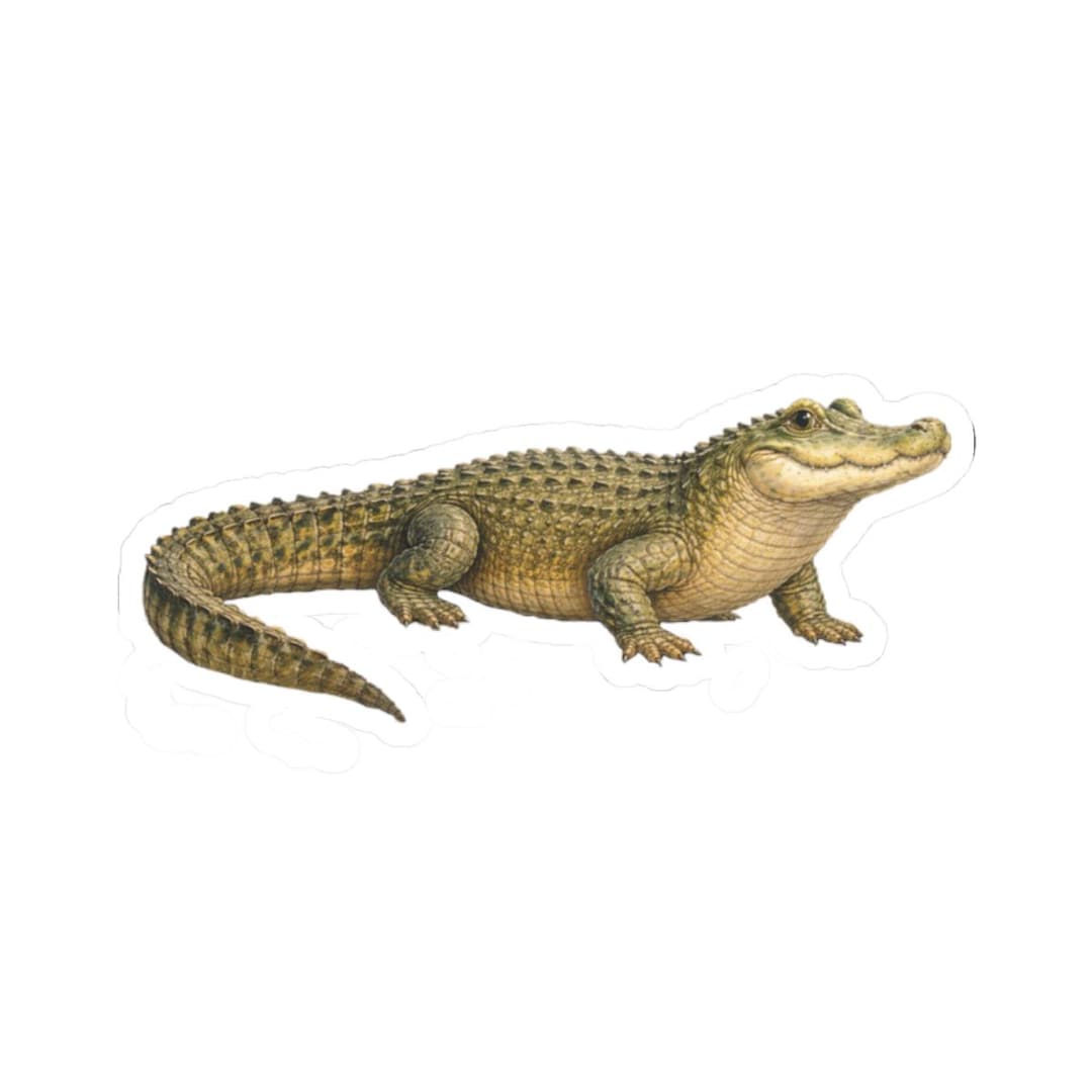 Alligator Sticker, Reptile Lizard Decal, Vinyl Laptop Sticker, Water ...