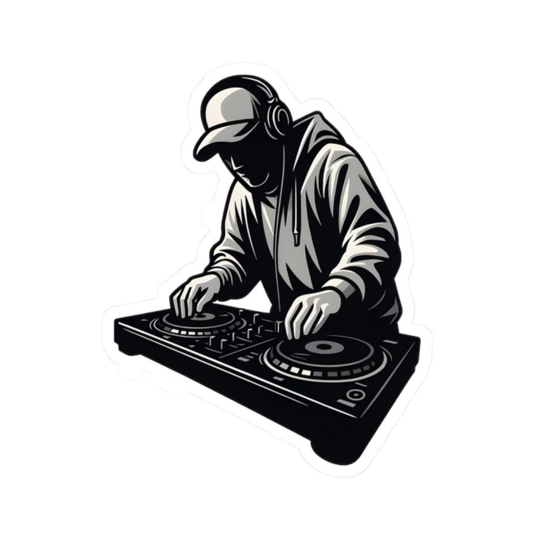 DJ Mixing Sticker, Turntables EDM Music Decal, Musician Art Vinyl for ...