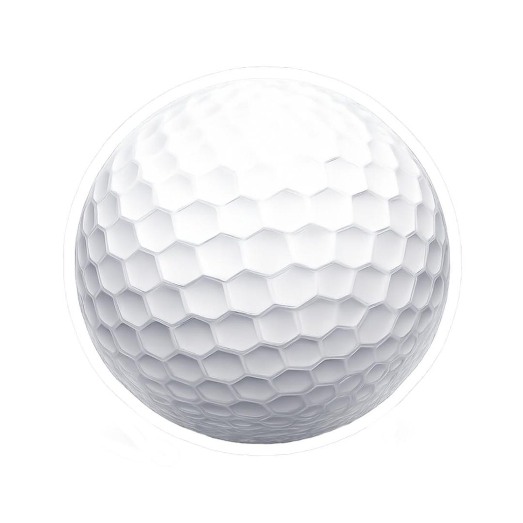 Golf Ball Sticker, Sports Decal, Realistic Dimples, Clean White Ball ...