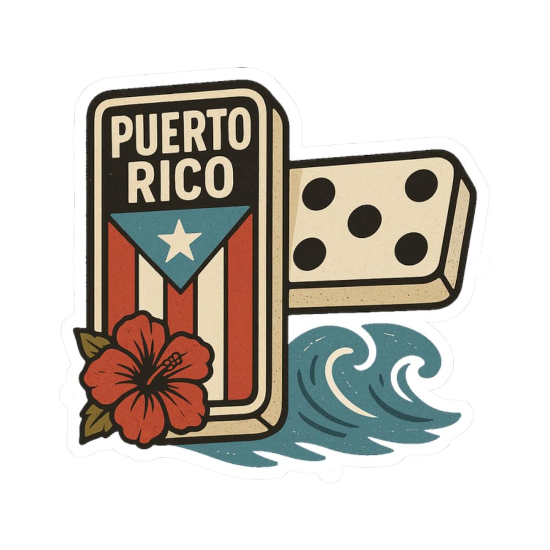 Puerto Rican Dominoes Sticker, Boricua Pride, Puerto Rico Decal ...