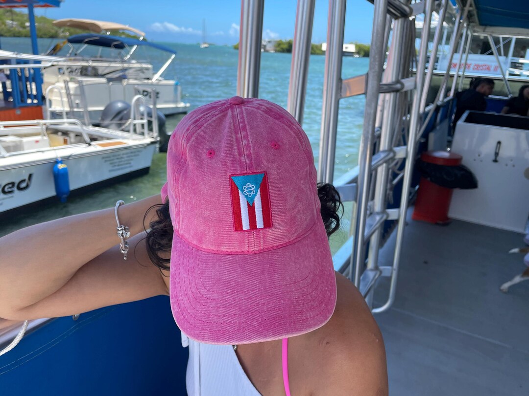 Puerto Rico Flag Embroidered Hat, Taino Symbol Cap, Boricua Pride Twill ...