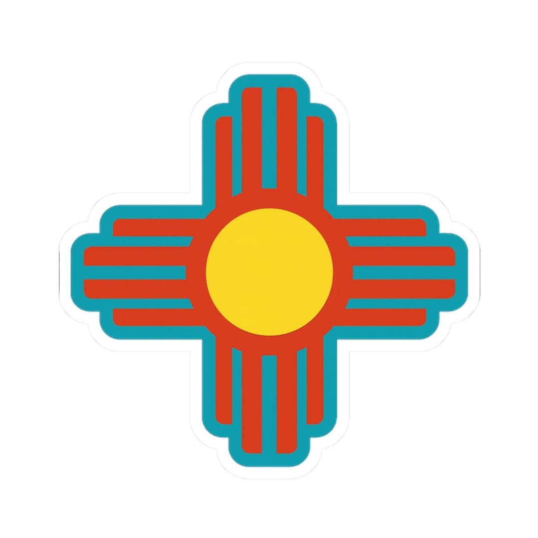 Zia New Mexico Sticker, Colorful Laptop Decal, Southwest Decor, Travel ...