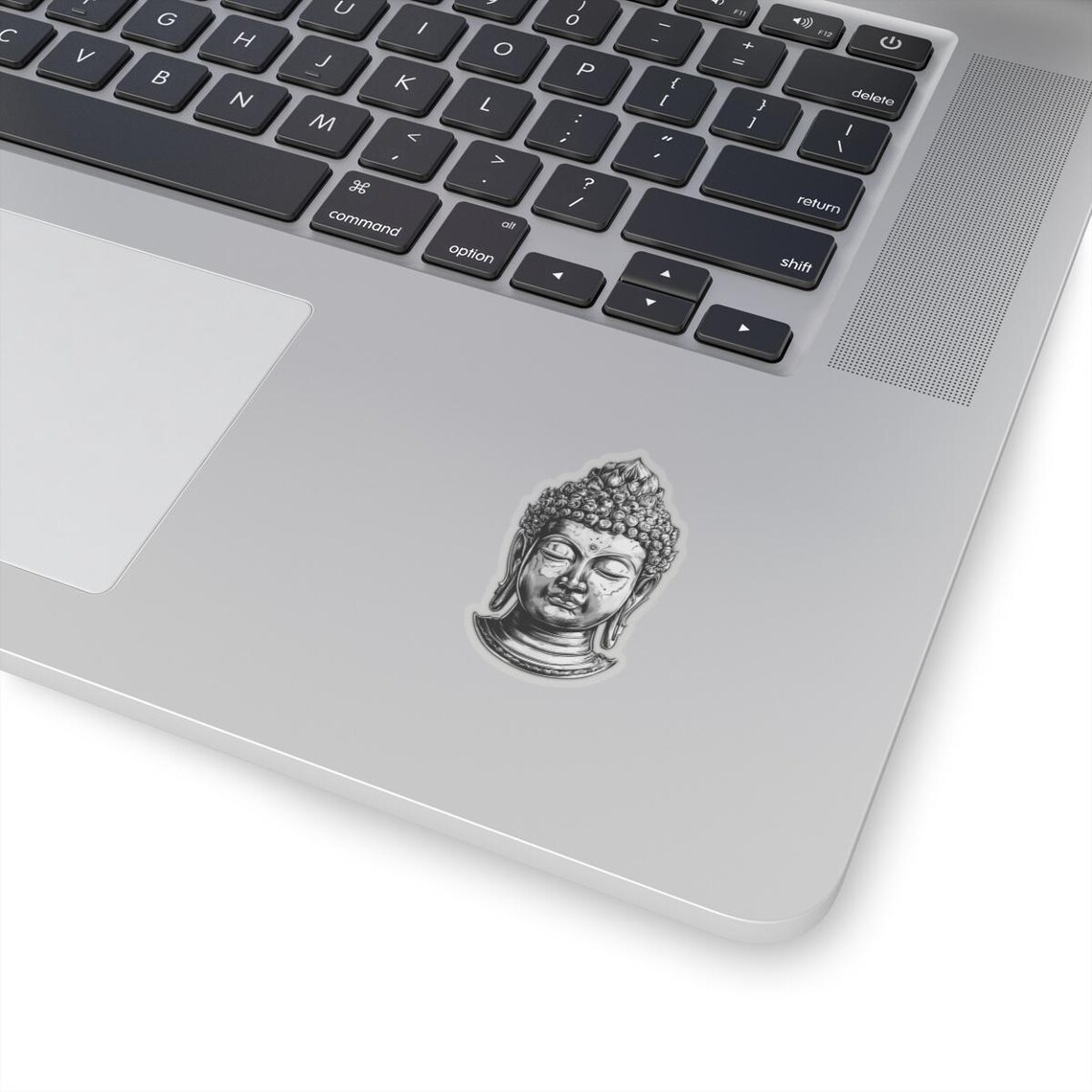 Buddha Head Sticker, Zen Decal, Amida Art, Lotus Pose Kiss-cut Stickers ...