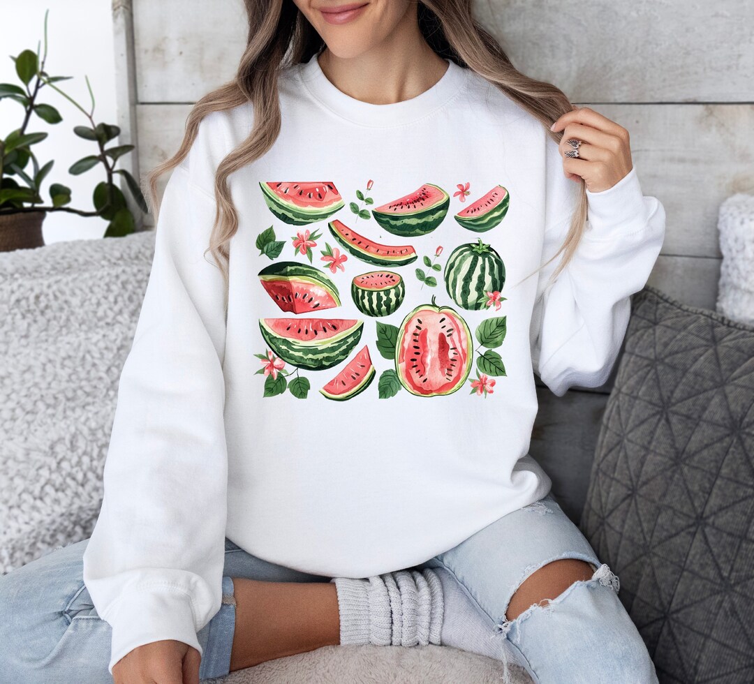 Watermelon Sweater, Protest Top, Fruit Graphic Sweater, Women's ...