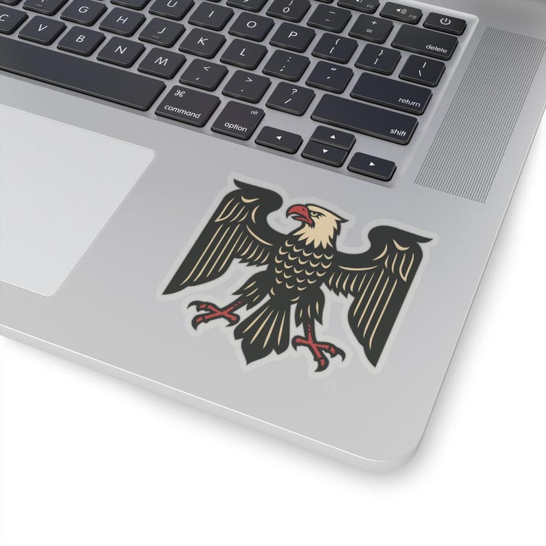 Patriotic Bald Eagle Sticker, Traditional Tattoo Style USA Decal ...