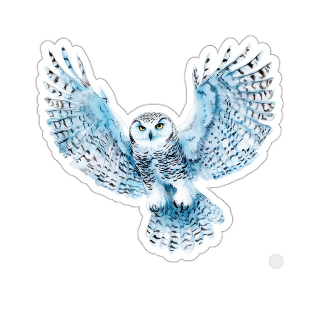 Snowy Owl Sticker, Nature Animals Tropical Laptop Decal, Vinyl ...