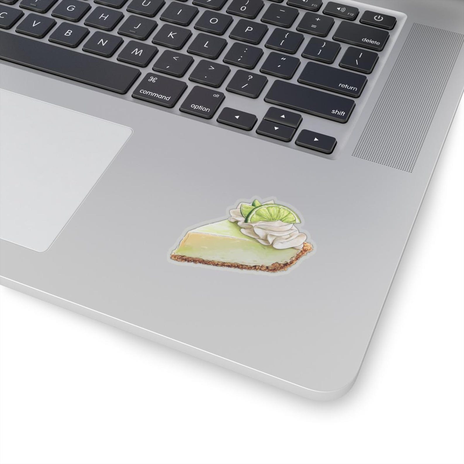 Key Lime Pie Sticker, Kiss-cut Sticker, Dessert Illustration Decal ...