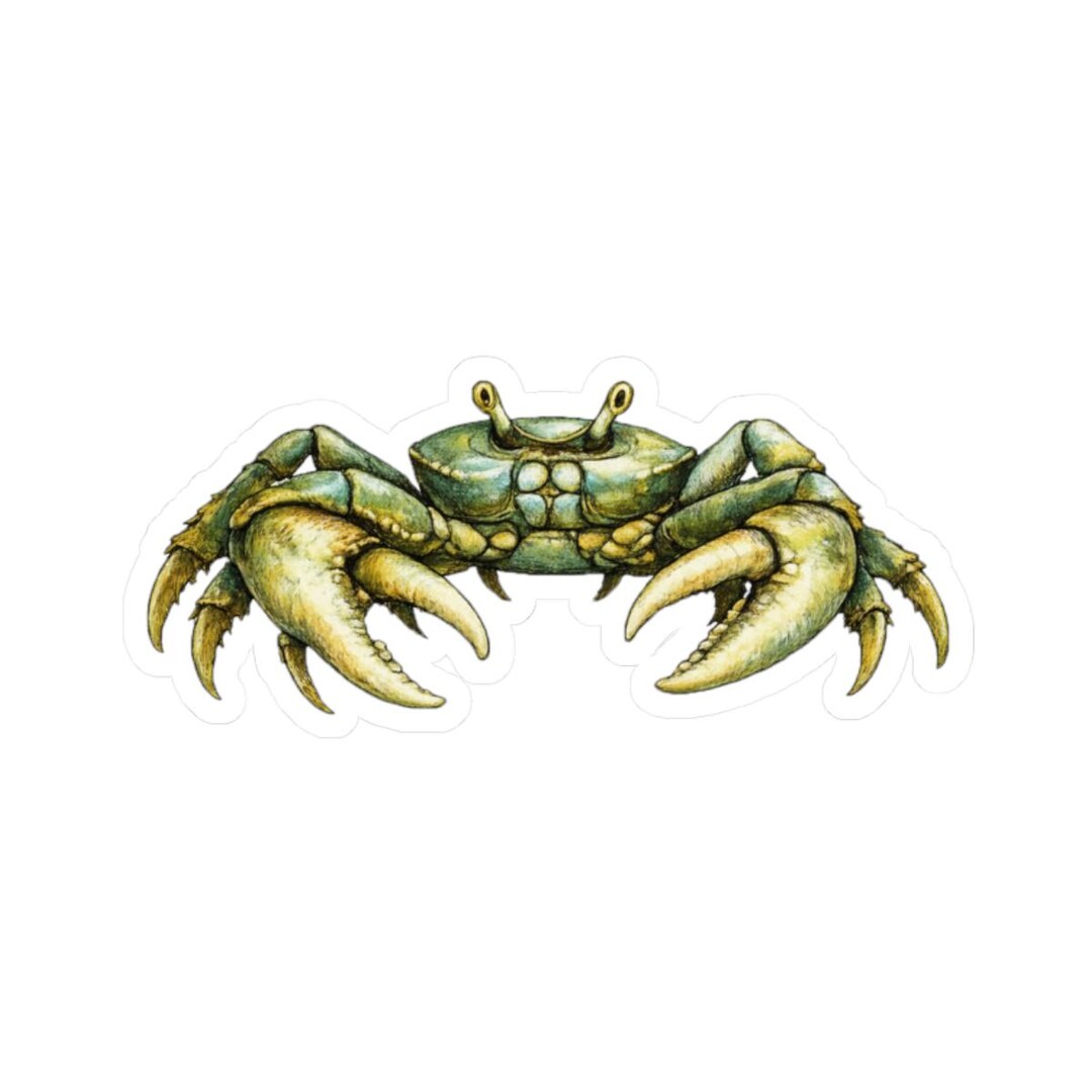 Crab Sticker, Cute Coastal Sea Crab Vinyl Decal for Laptop Water Bottle ...