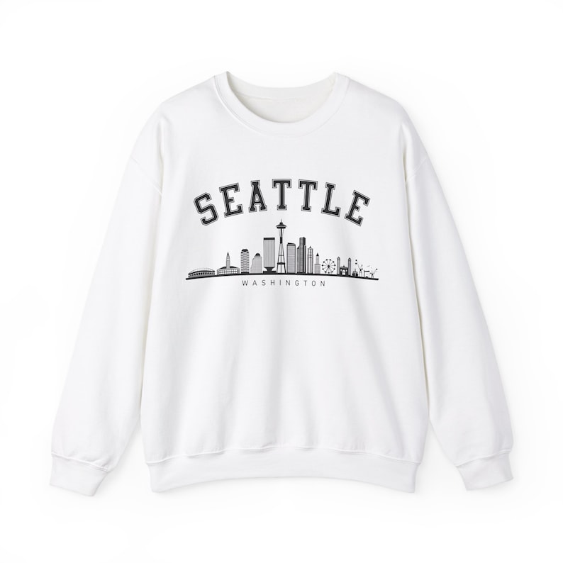 Seattle Sweatshirt, Seattle Hoodie, Washington Top, Seattle Crewneck ...