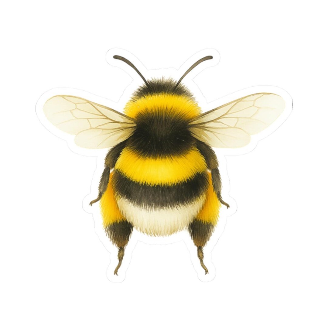 Bee Sticker, Bee Behind, Funny Bee Decal, Watercolor Art, Cute ...