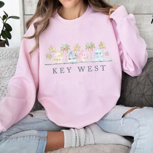 Key West Sweatshirt, Cute Beach House Shirt, Tropical Island Apparel ...