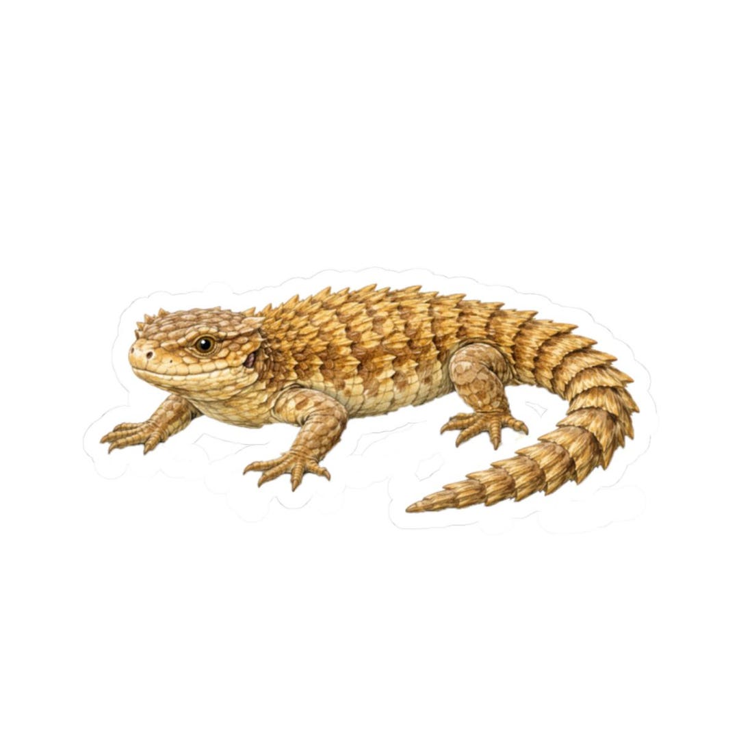 Armadillo Lizard Sticker, Lizard Decal, Realistic Reptile Illustration ...