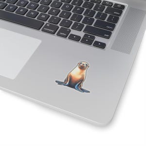 Sea Lion Sticker, Marine Life Sticker, Animal Art Laptop Decal, Cute ...