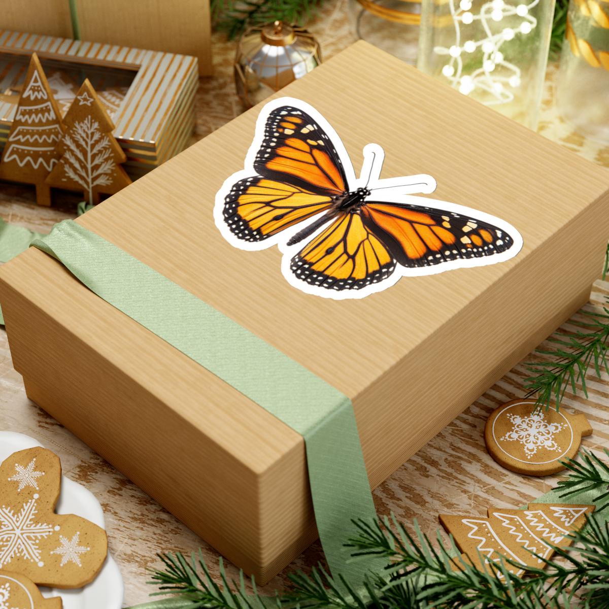 Orange Butterfly Sticker, Monarch Sticker, Danaus Plexippus, Laptop ...