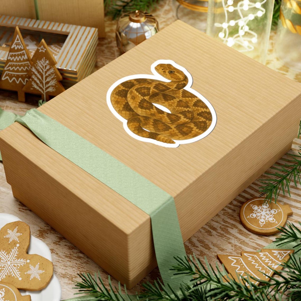 Diamondback Rattlesnake Sticker, Snake Decal, Laptop Styling, Wildlife ...