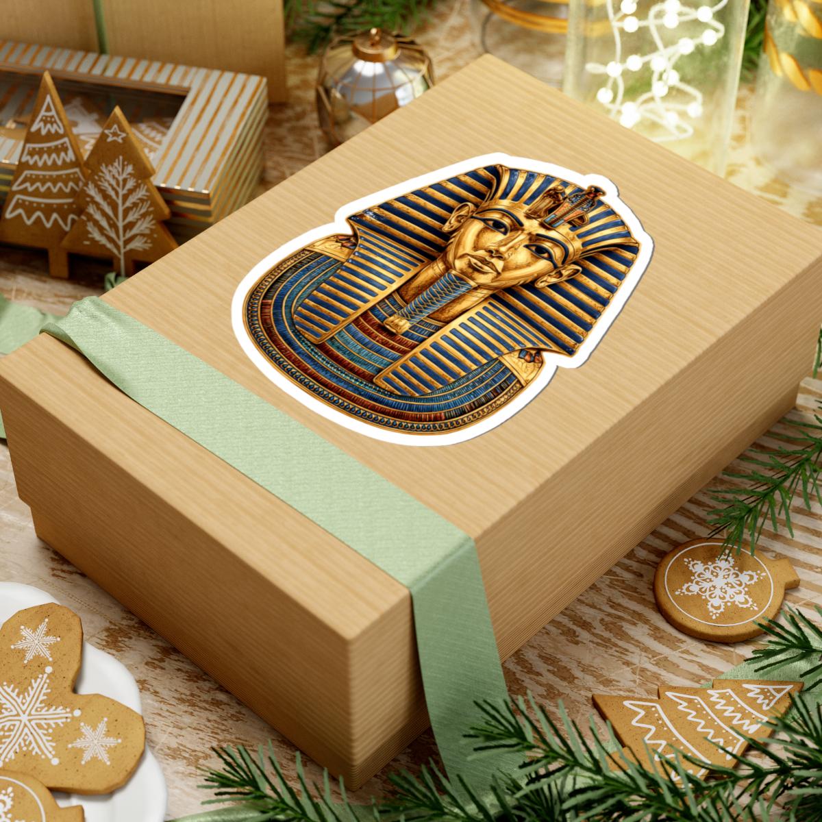 King Tut Sticker, Tutankhamun Pharaoh Mask Decal, Pharaoh Mythology ...
