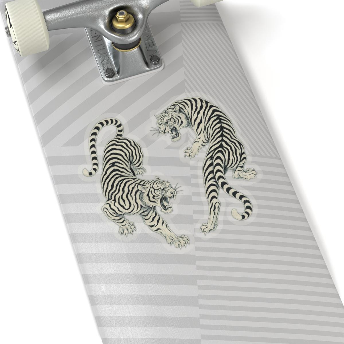 Tiger Sticker, Fighting Tigers Vinyl Decal, Wild Animal Art for Laptop ...