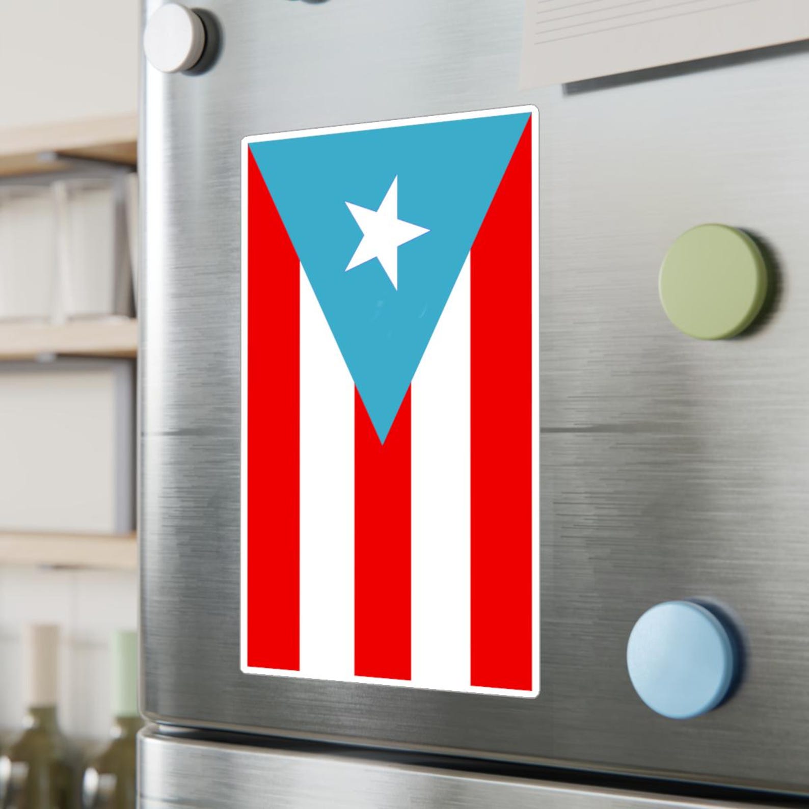 Puerto Rico Flag Sticker, Light Blue Version, Puerto Rican ...