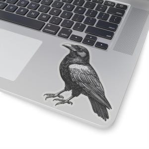 Crow Sticker, Raven Decal, Bird Sticker, Nature Animals Sticker, Laptop ...