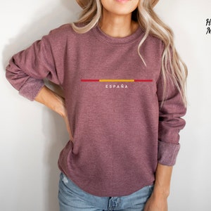 Espana Sweatshirt, Minimalist Spain Flag Crewneck, Spanish Flag Gift ...