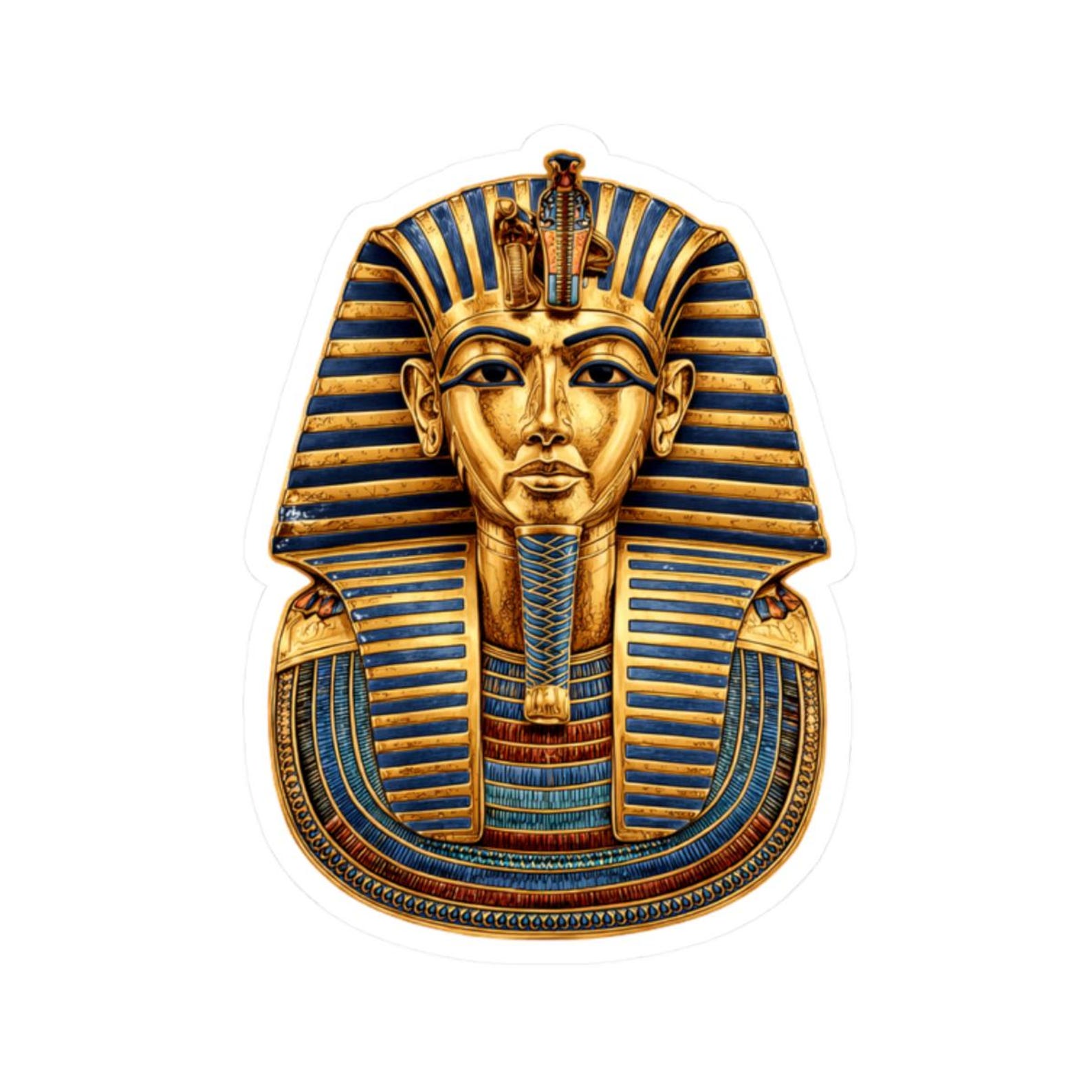 King Tut Sticker, Tutankhamun Pharaoh Mask Decal, Pharaoh Mythology ...