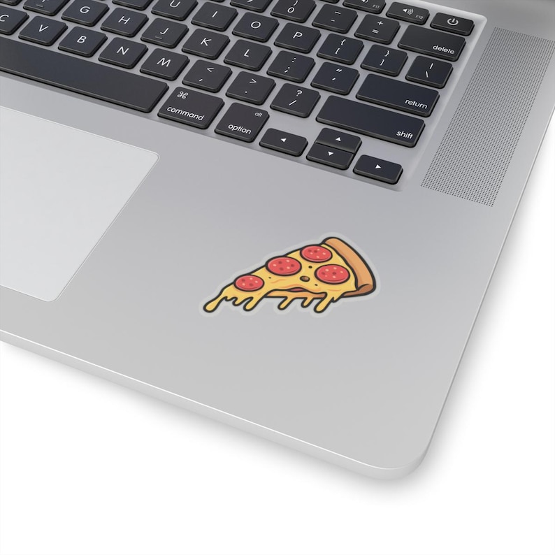 Cute Pizza Kiss-cut Stickers, Fun Food Decor, Laptop Sticker, Gift for ...