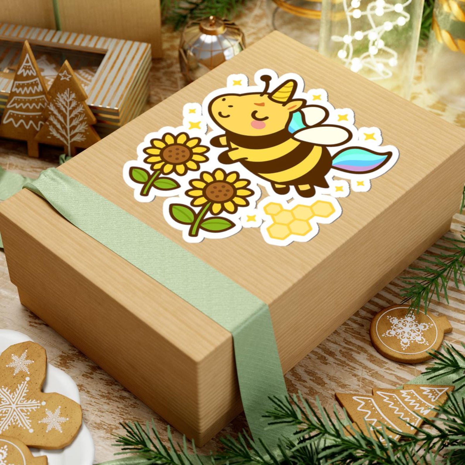 Bee Unicorn Sticker, Magical Hybrid Decal for Laptops, Water Bottles ...