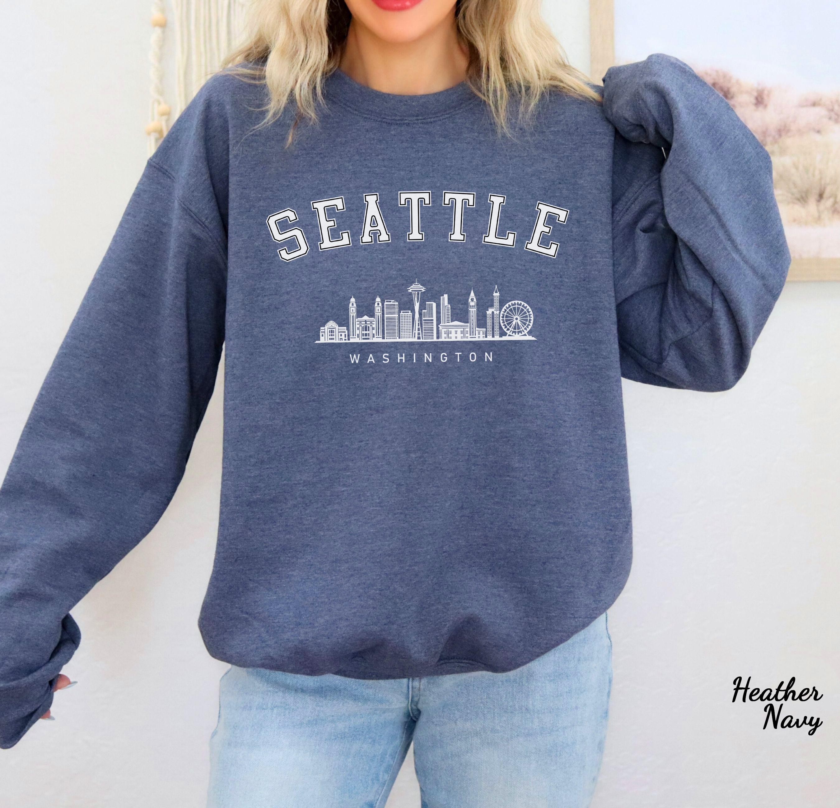 Seattle Sweater, Seattle Sweatshirt, Seattle Washington Crewneck ...