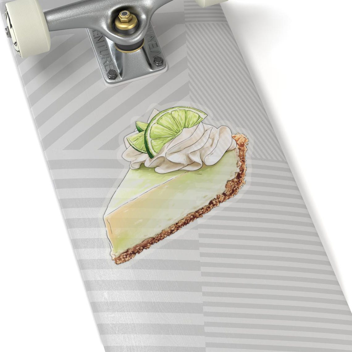 Key Lime Pie Sticker, Kiss-cut Sticker, Dessert Illustration Decal ...