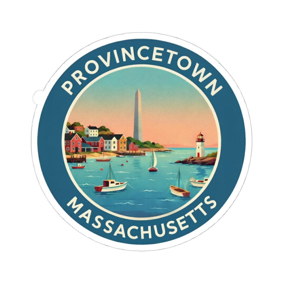 Provincetown Massachusetts Sticker, Cape Cod Coastal Town Decal ...