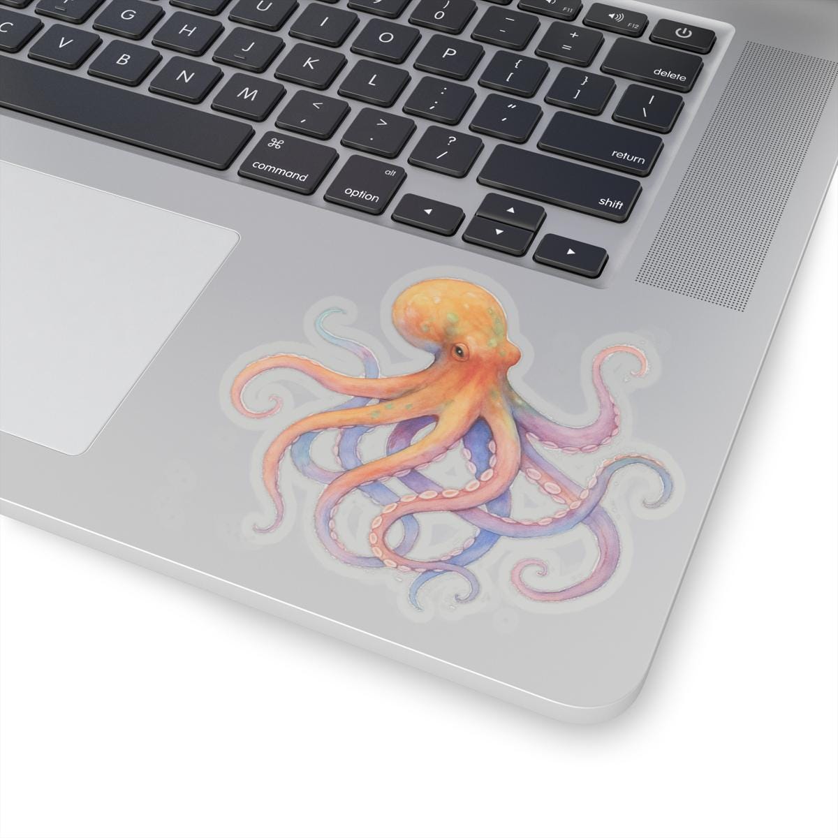 Watercolor Octopus Decal, Ocean Animal Vinyl Sticker, Sea Life Art for ...