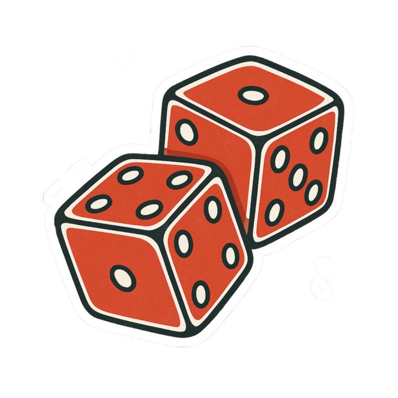 Dice Sticker, Fun Laptop Decor, Gaming Gifts, Casino Party Favors ...
