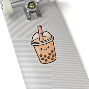 Boba Tea Sticker, Cute Bubble Tea Decal for Laptops, Journals ...