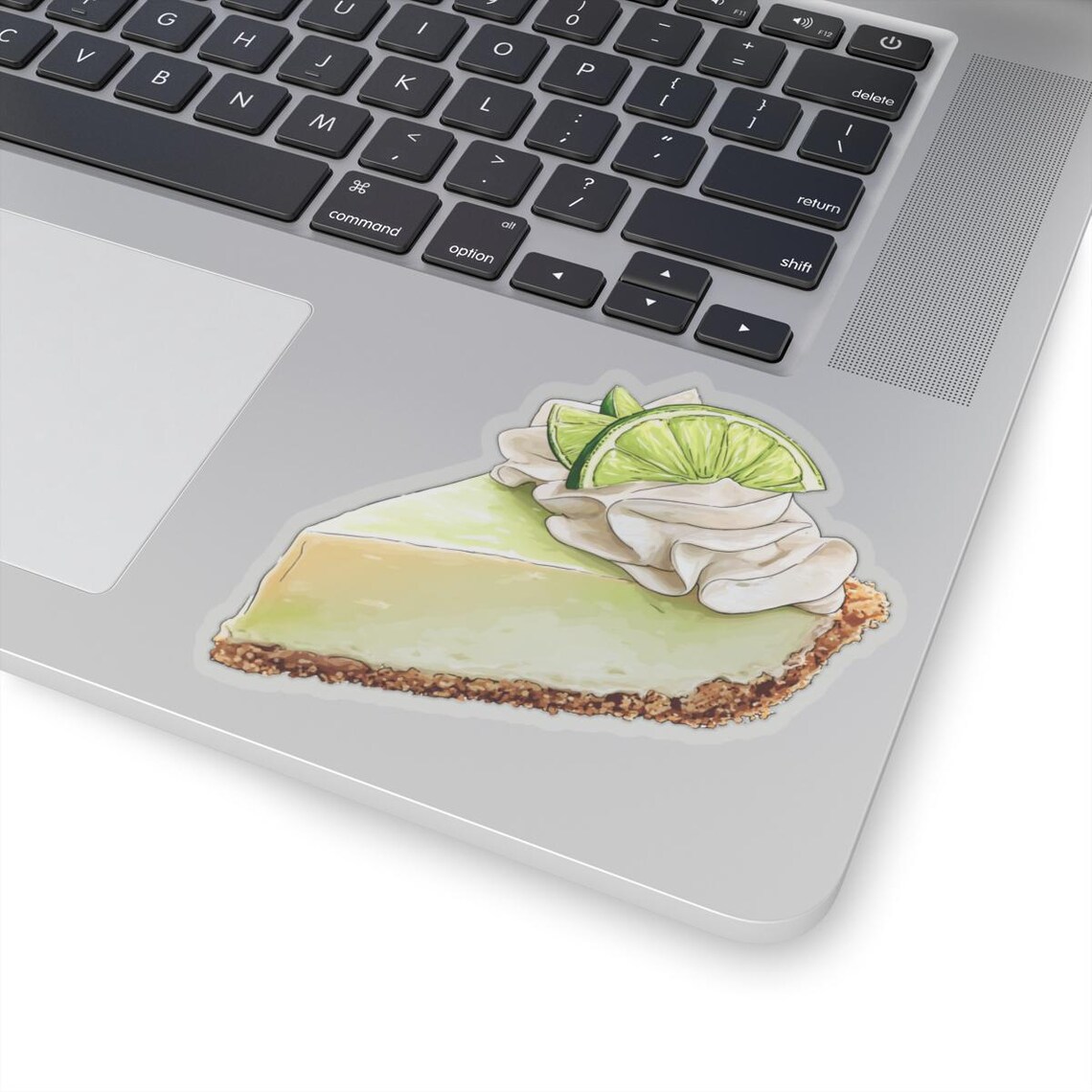 Key Lime Pie Sticker, Kiss-cut Sticker, Dessert Illustration Decal ...