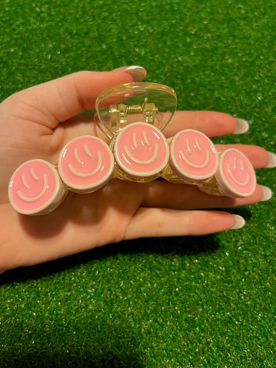 Preppy Smiley Face Claw Clip - Etsy