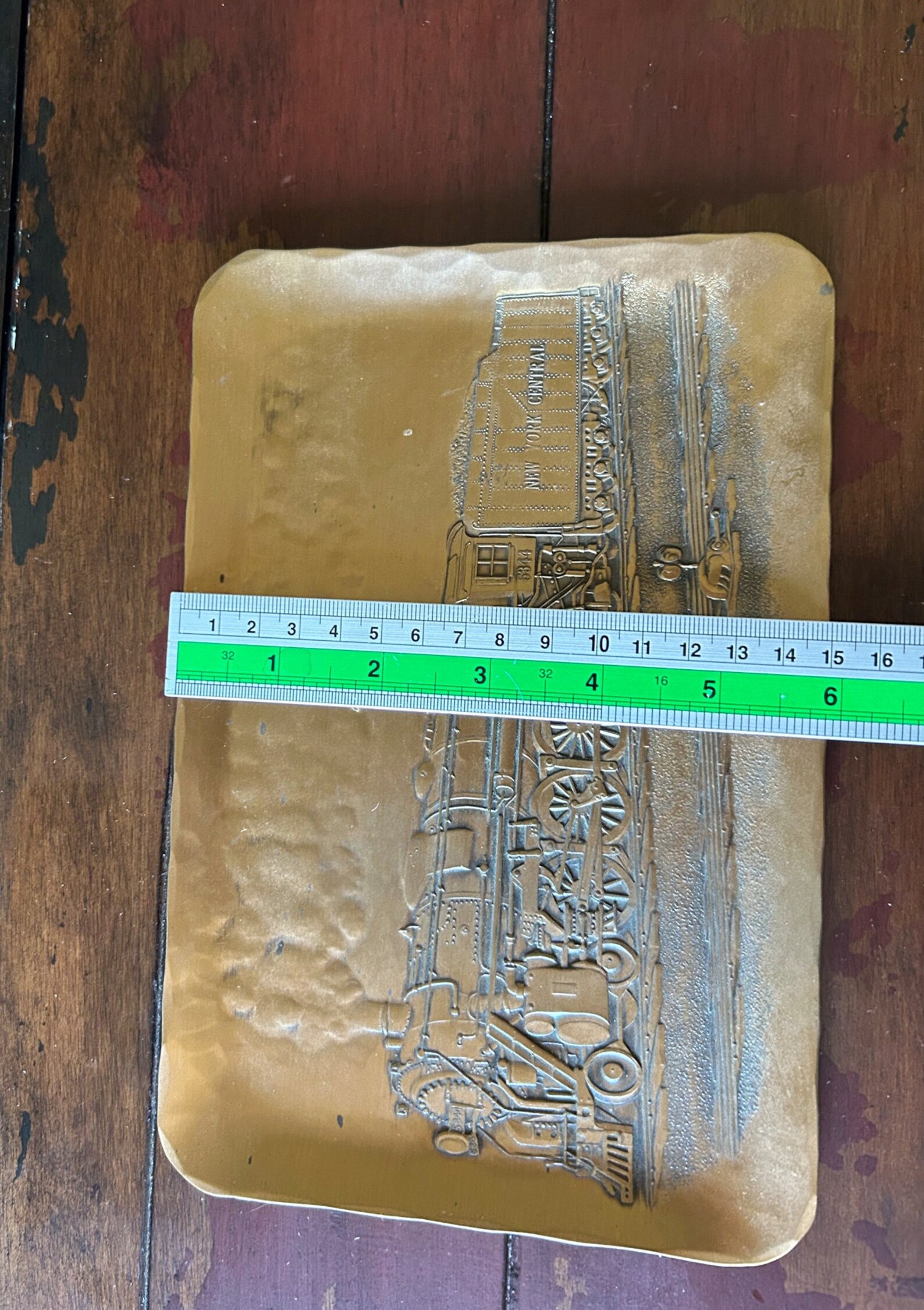 Vintage Wendell August Solid Bronze Forge New York Central Train Plate ...