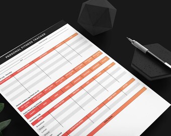 Printable Fitness & Habit Tracker | Weekly and Daily Workout Planner ...