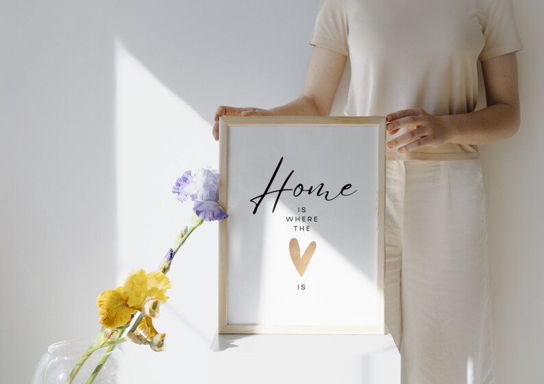 HOME Poster as Digital Download Poster for Living Room or Hallway Text ...