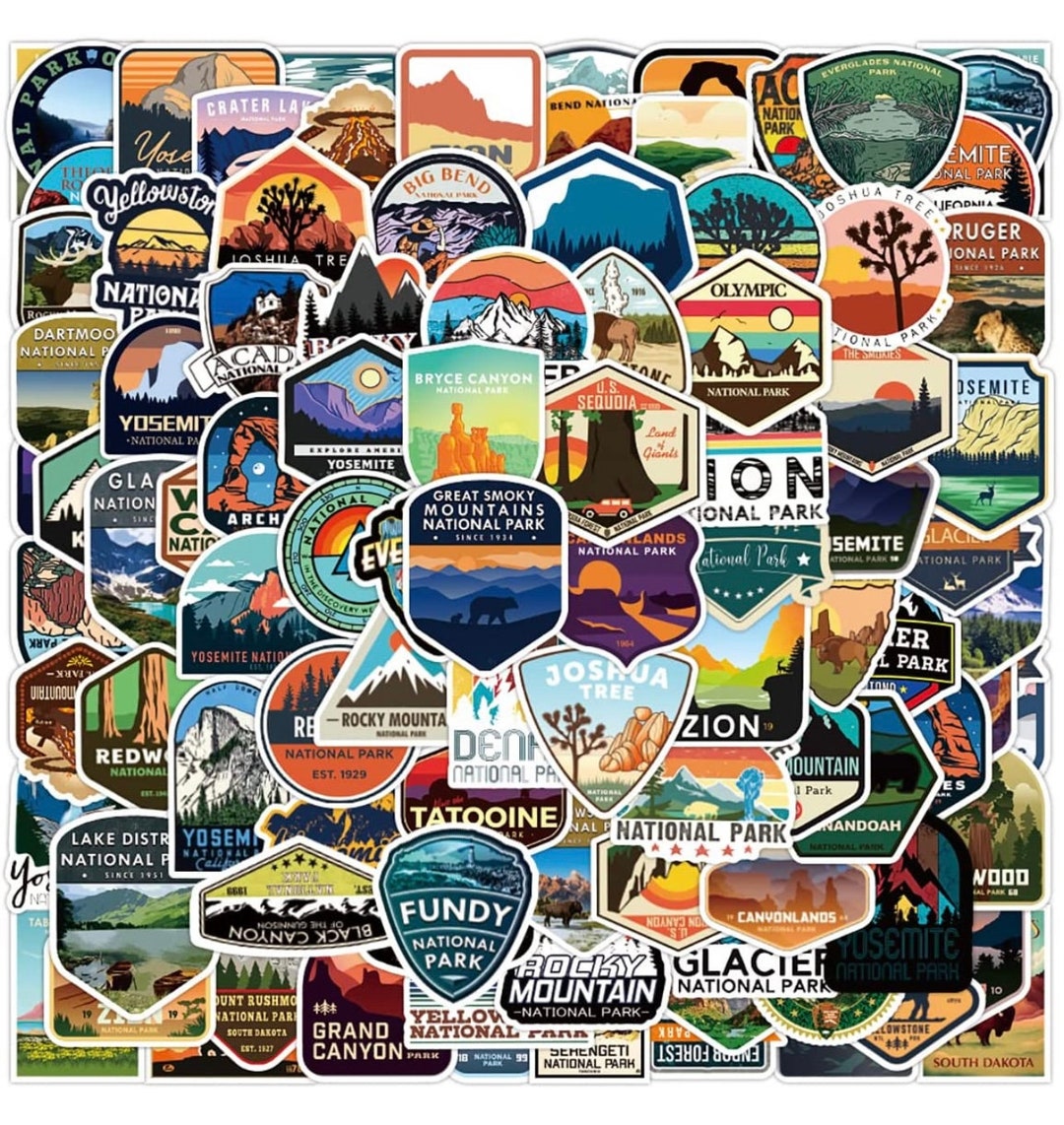 National Park Stickers Variety Pack 50 - Etsy