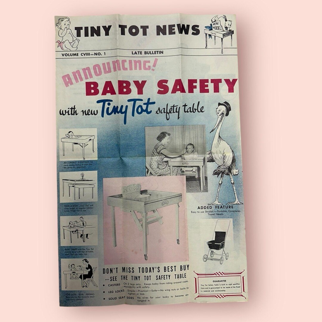 Vintage Safety Tiny Tot Table Kitchy Ad Mailer Babies Table Illustrated Cute - Etsy Australia