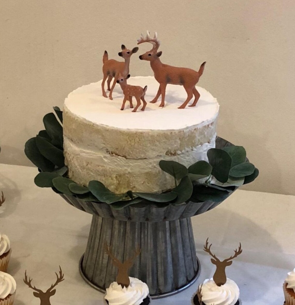 Family Deer Cake Topper/ Barn Wedding Topper/ Deer Family/ Wedding Cake ...