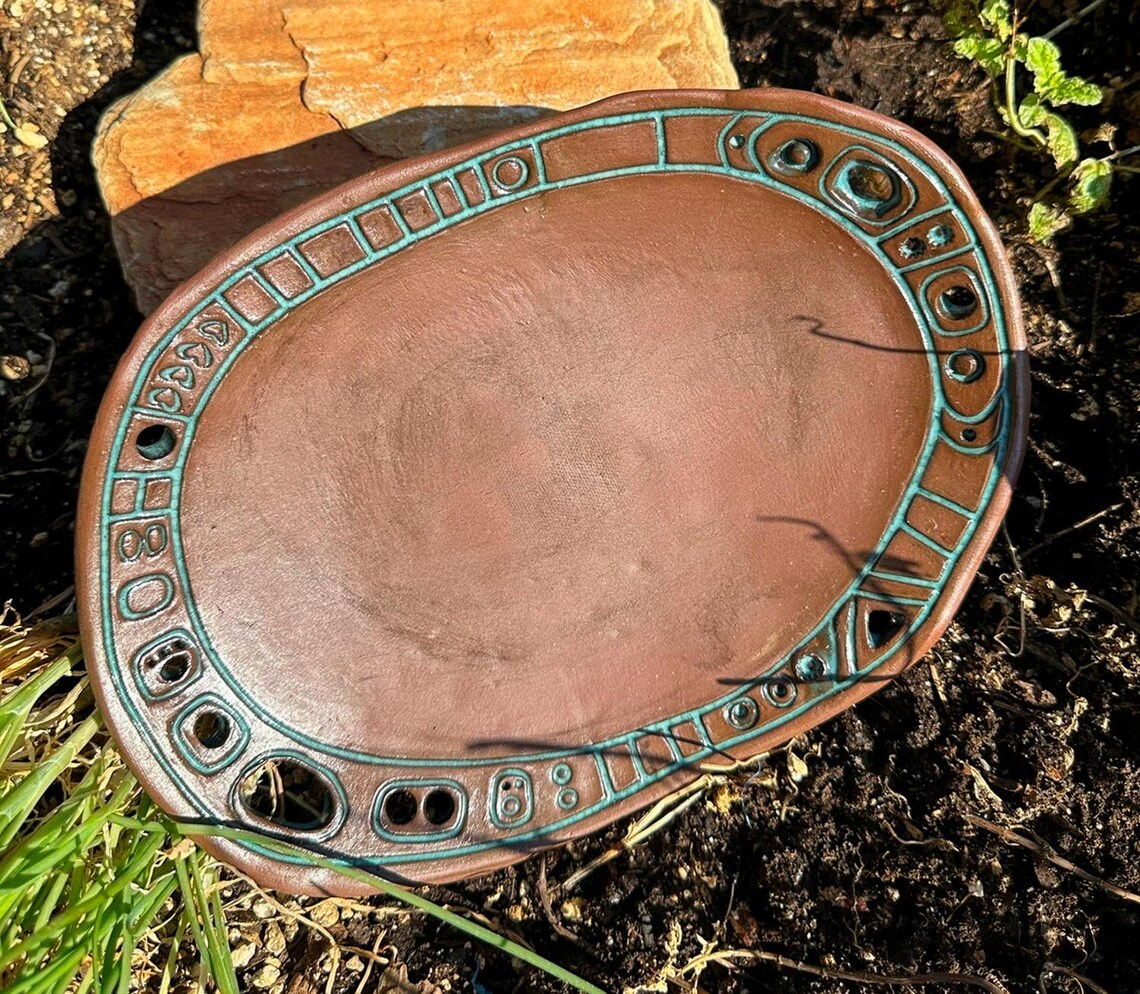 Oval Shaped Serving-display Platter/tray, Ceramic, Hand Built ...