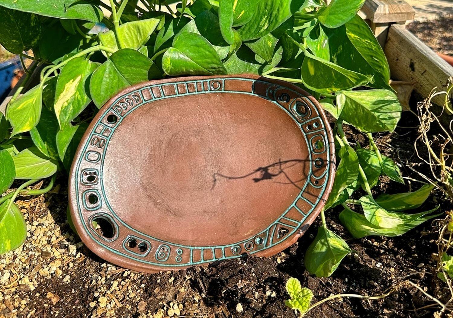 Oval Shaped Serving-display Platter/tray, Ceramic, Hand Built ...