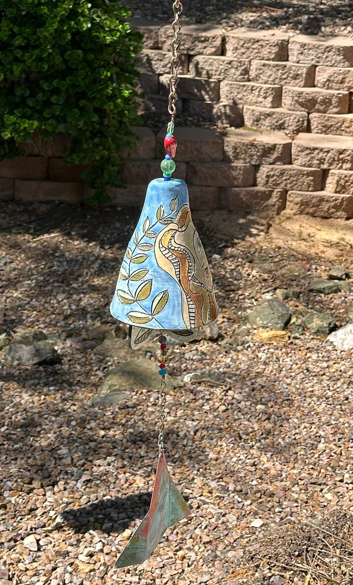 Ceramic Bell, Wind Chime, Beautiful Sound, Hand Made, Hand Carved, Hand ...