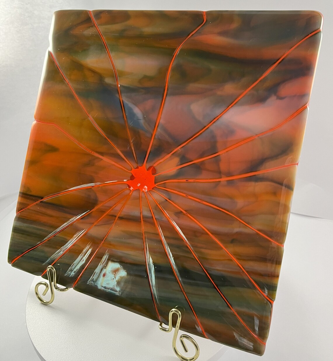 Sunrise-sunset Fused Glass Panel - Etsy